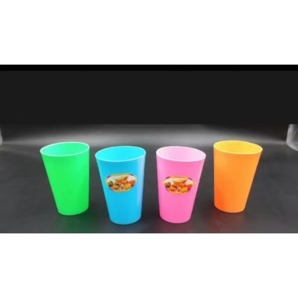 Jual 3pcs-Gelas Sofi bulat 300ML /Gelas plastik Warna Soft | Shopee ...