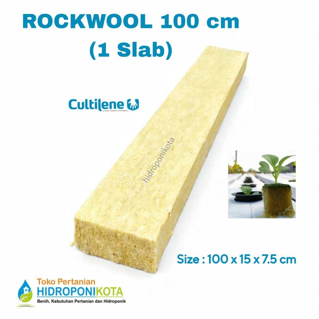 Jual Rockwool Cultilene 1 slab (100 cm) - Rockwool media tanam hidroponik | Shopee Indonesia