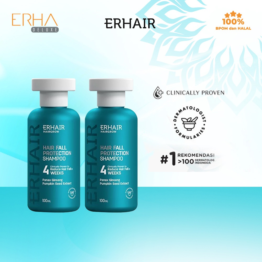 Jual ERHA ERHAIR Hairgrow Shampoo Penumbuh Rambut Rontok 100 ml, 2 Pcs ...