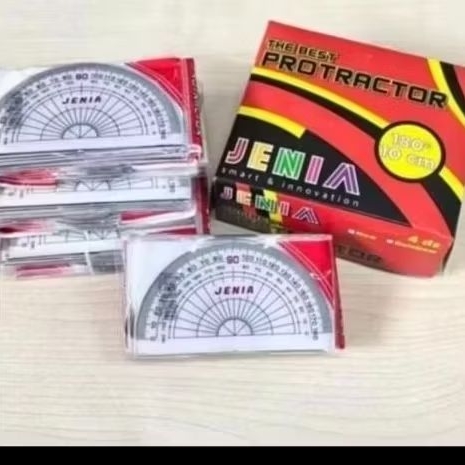 Jual Busur 180 derajat JENIA (1 pcs ) / Busur plastik tebal jenia ...