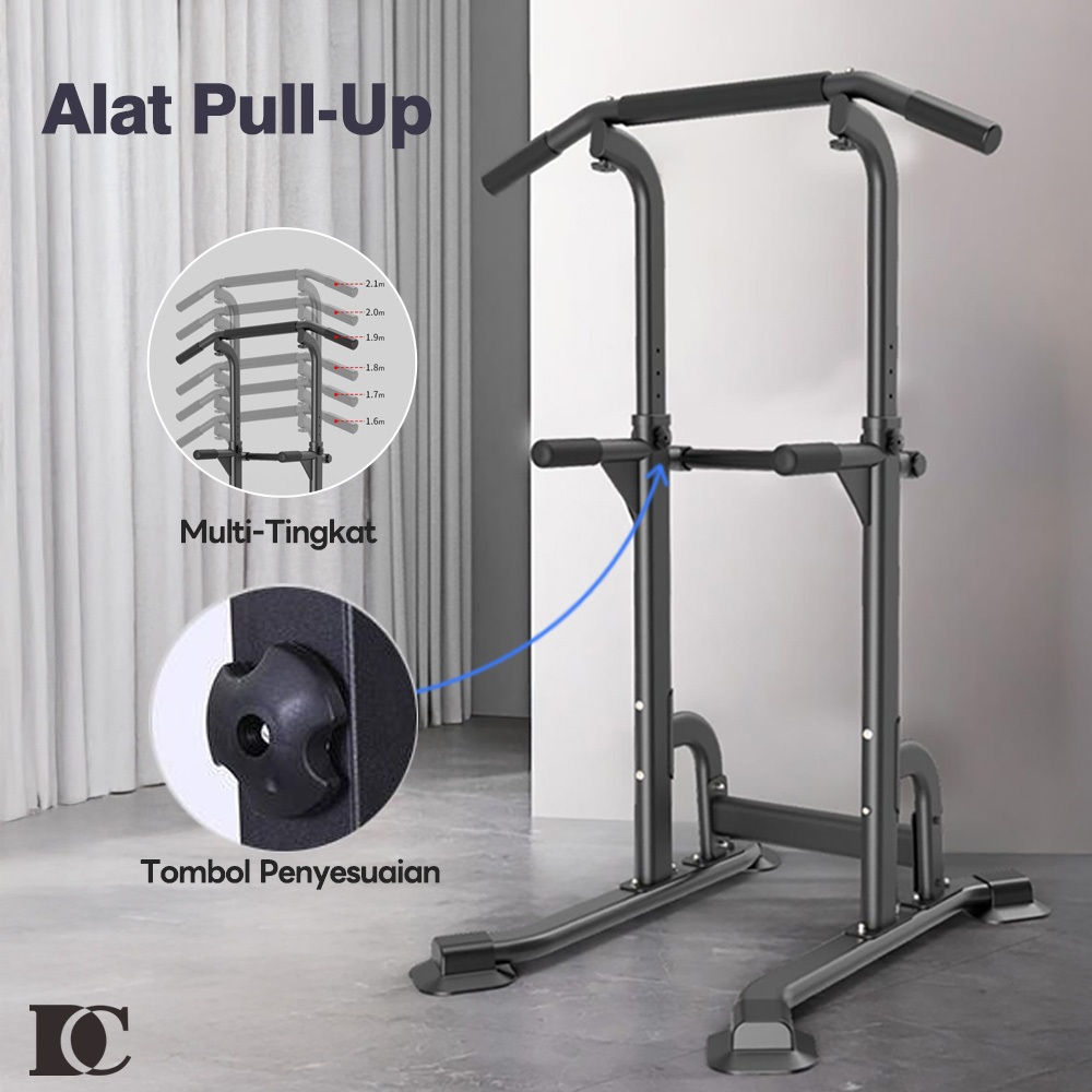 Jual Alat Fitness Pull Up Bar Multifungsi Adjustable Power Tower 6 ...