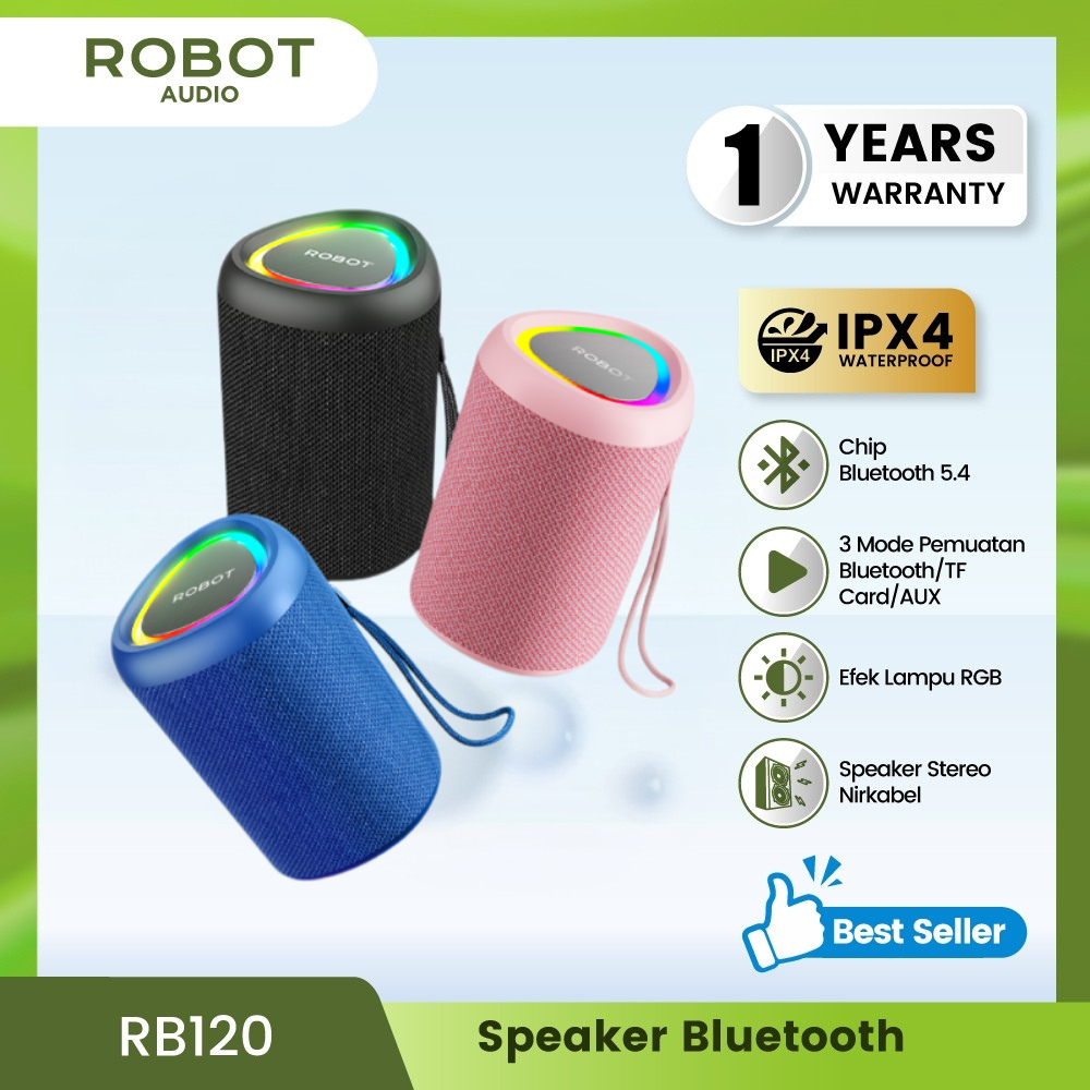 Jual ROBOT Speaker Portable 10W Waterproof IPX4 Bass Boost RGB TWS ...