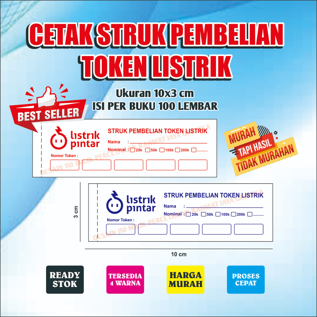 Jual Struk Token Listrik Struk Pembelian Token Listrik Nota Token ...
