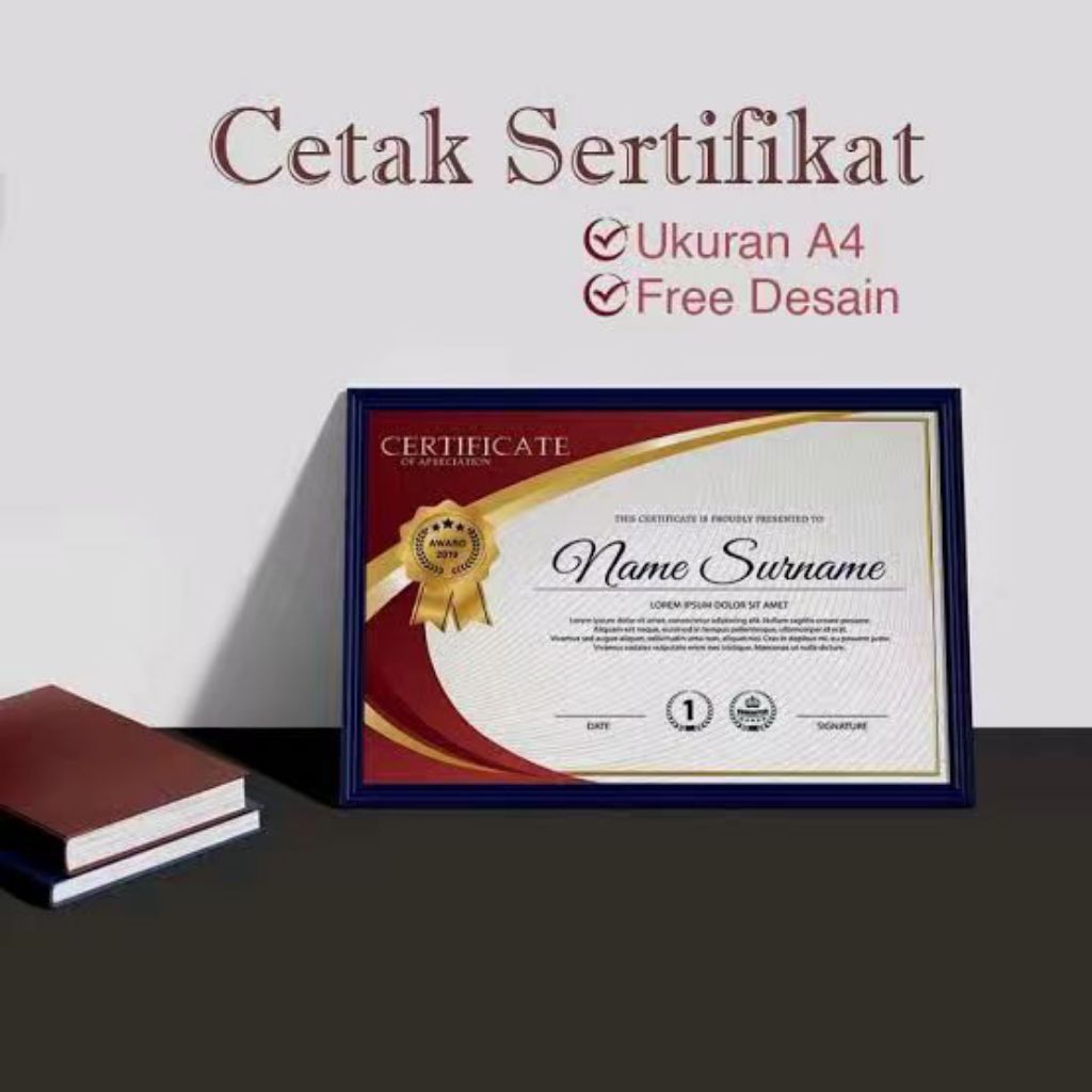 Jual Cetak Piagam – Kertas Linen A4 | Full Color Digital Print | Shopee ...