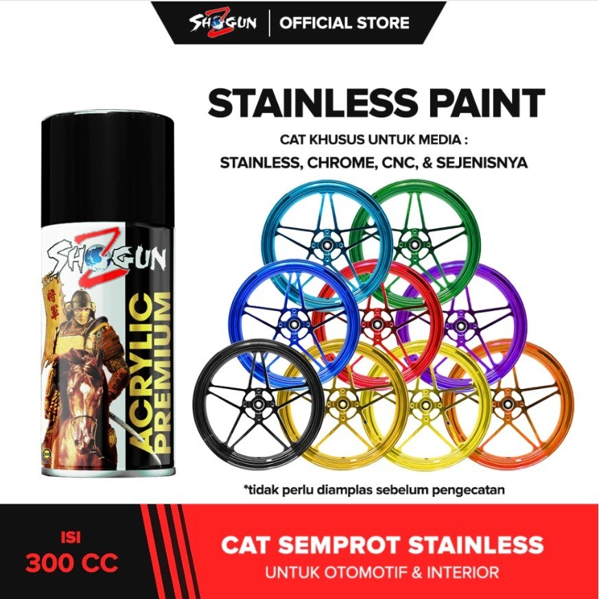 Jual Cat Semprot Pilok Pilox Pylox Shogun Z Cat Semprot Stainless Steel ...