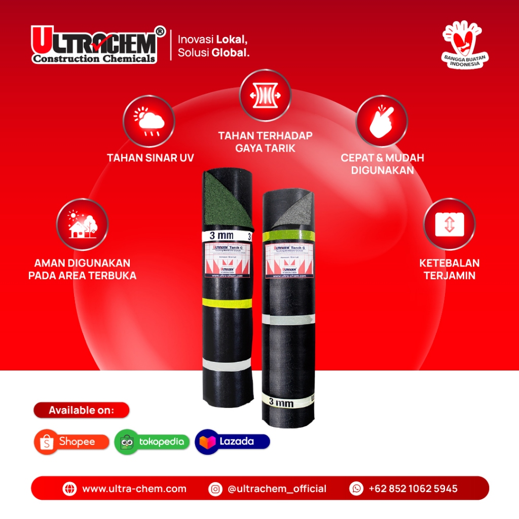 Jual ULTRACHEM TORCH G 3mm WATERPROOFING MEMBRANE | Shopee Indonesia