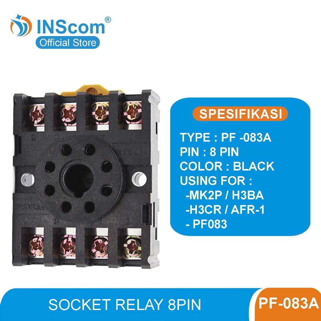 Jual SOCKET RELAY MK2P H3CR H3BA PF083 8 PIN INSCOM | Shopee Indonesia