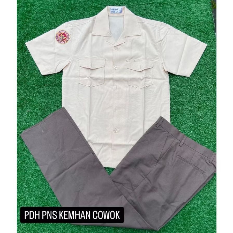 Jual BAJU DAN CELANA PDH JATAH PNS PRIA & WANITA KEMHAN. | Shopee Indonesia