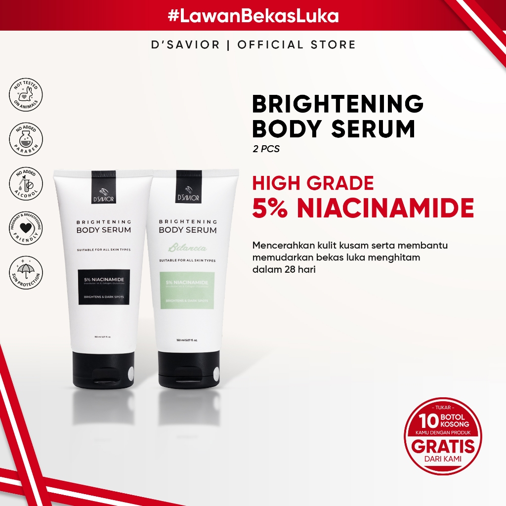 Jual D'SAVIOR Bundling Isi 2 Brightening Body Serum Bilancia dan ...