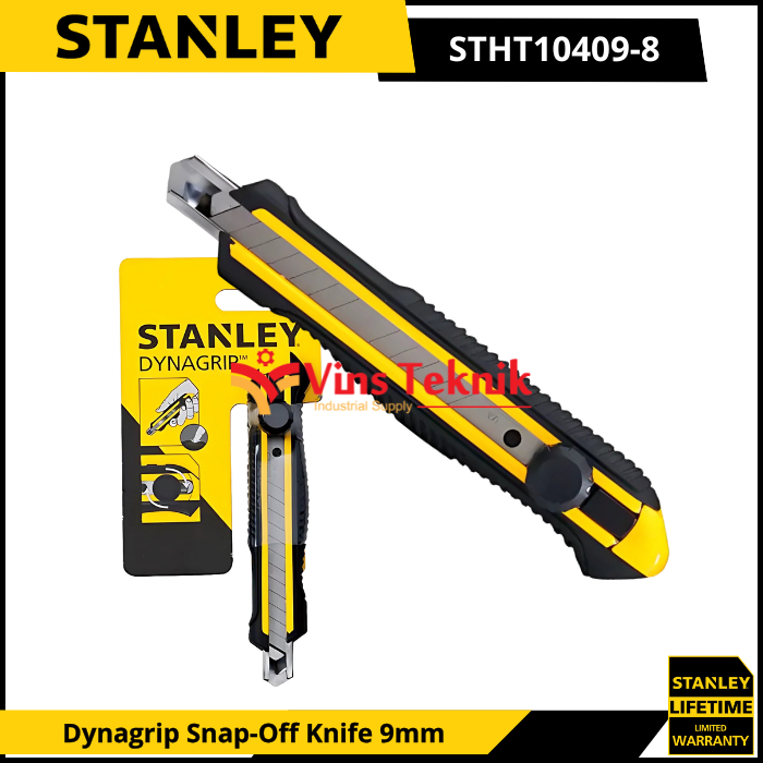 Jual STANLEY STHT10409-8 Pisau Cuter Cutter Dynagrip Snap-Off Knife 9mm | Shopee Indonesia
