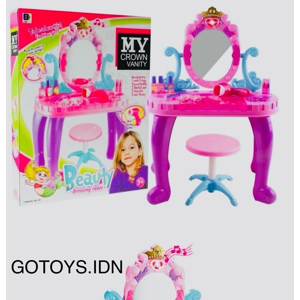 Jual Mainan Anak Meja Rias Ukuran Jumbo + Kursi 66139 Make Up Desk ...