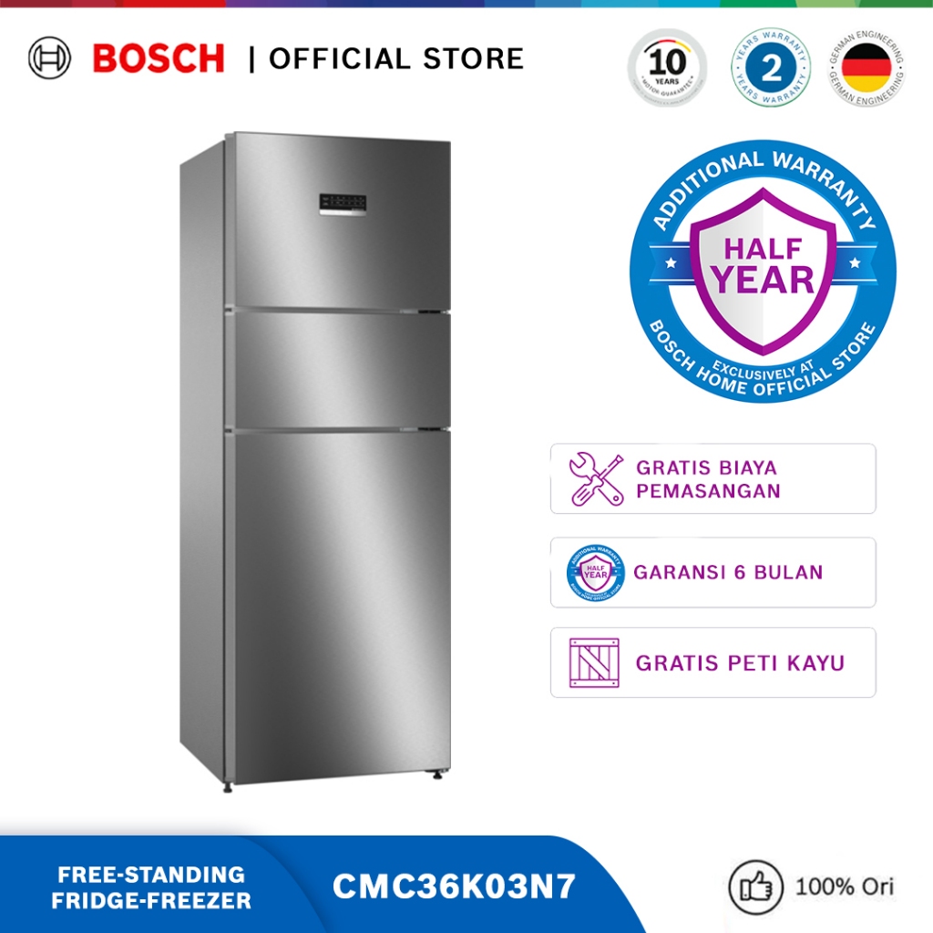 Jual Bosch CMC33K03N7 CMC36K03N7 Free-Standing Fridge-Freezer with ...