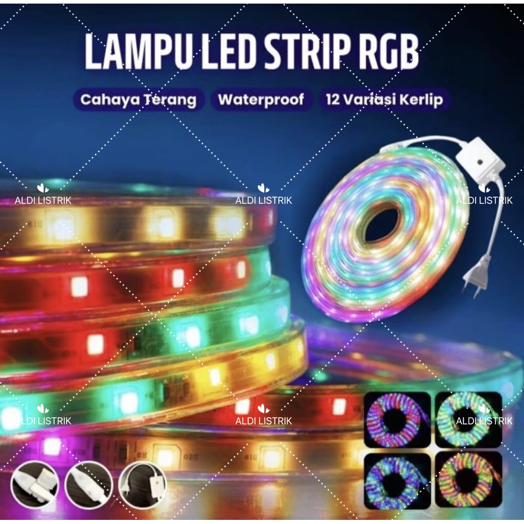 Jual Lampu LED STRIP SELANG 2835 /220V OUTDOOR RGB/LED strip warna ...