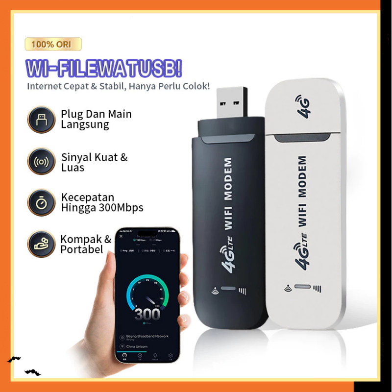 Jual 【Siap】Modem WiFi 4G 150Mbps All Operator LTE USB MIFI Dukungan 10 ...