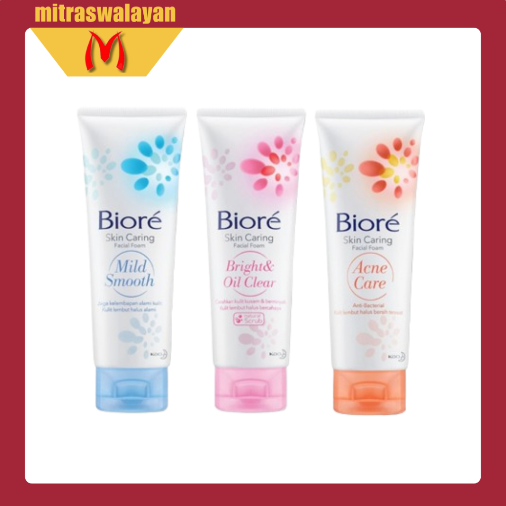 Jual BIORE Skin Caring Facial Foam Kemasan Tube 100 gr | Shopee Indonesia