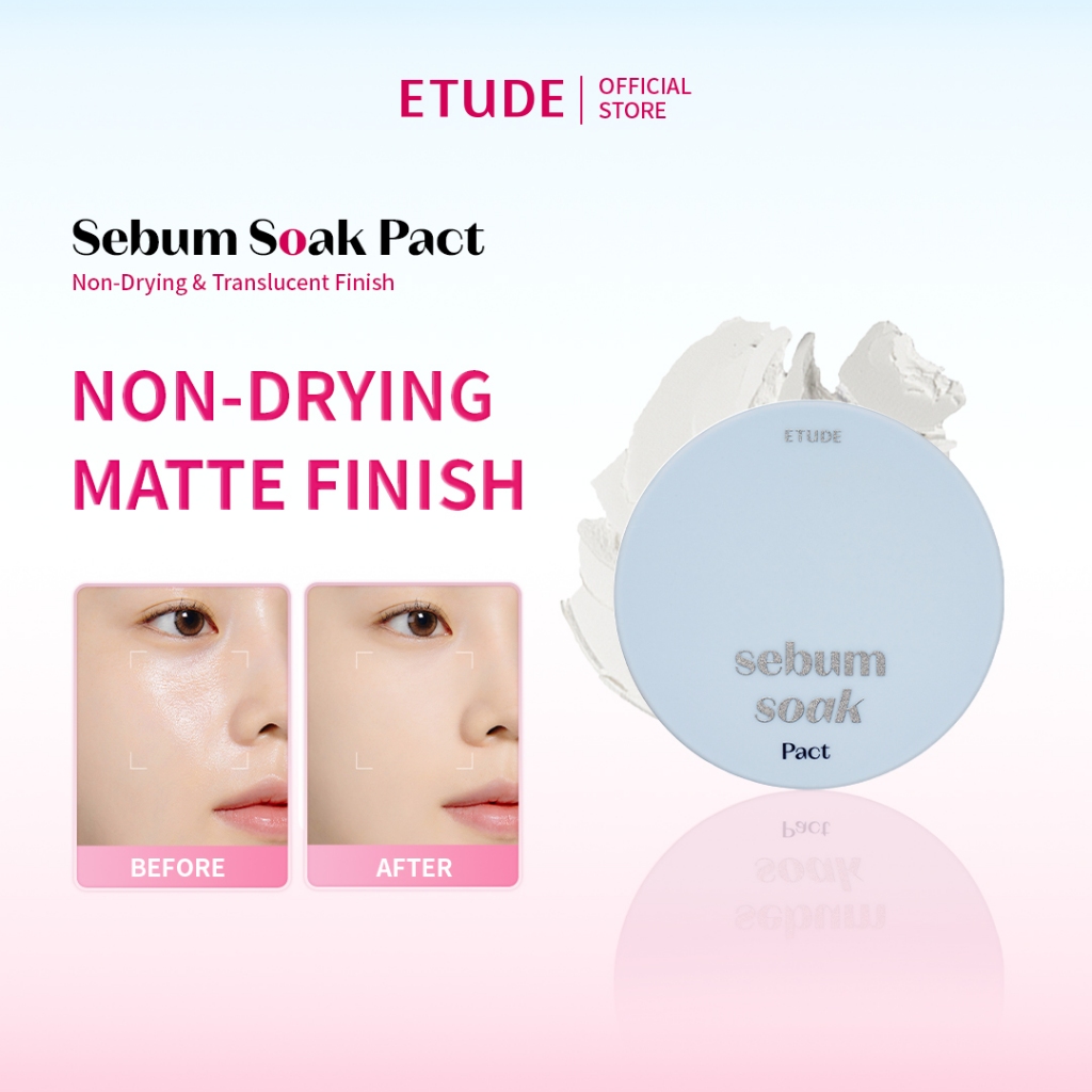 Jual ETUDE Sebum Soak Pact 9.5g Compact Powder - Cocok Untuk Semua Jenis Kulit | Shopee Indonesia