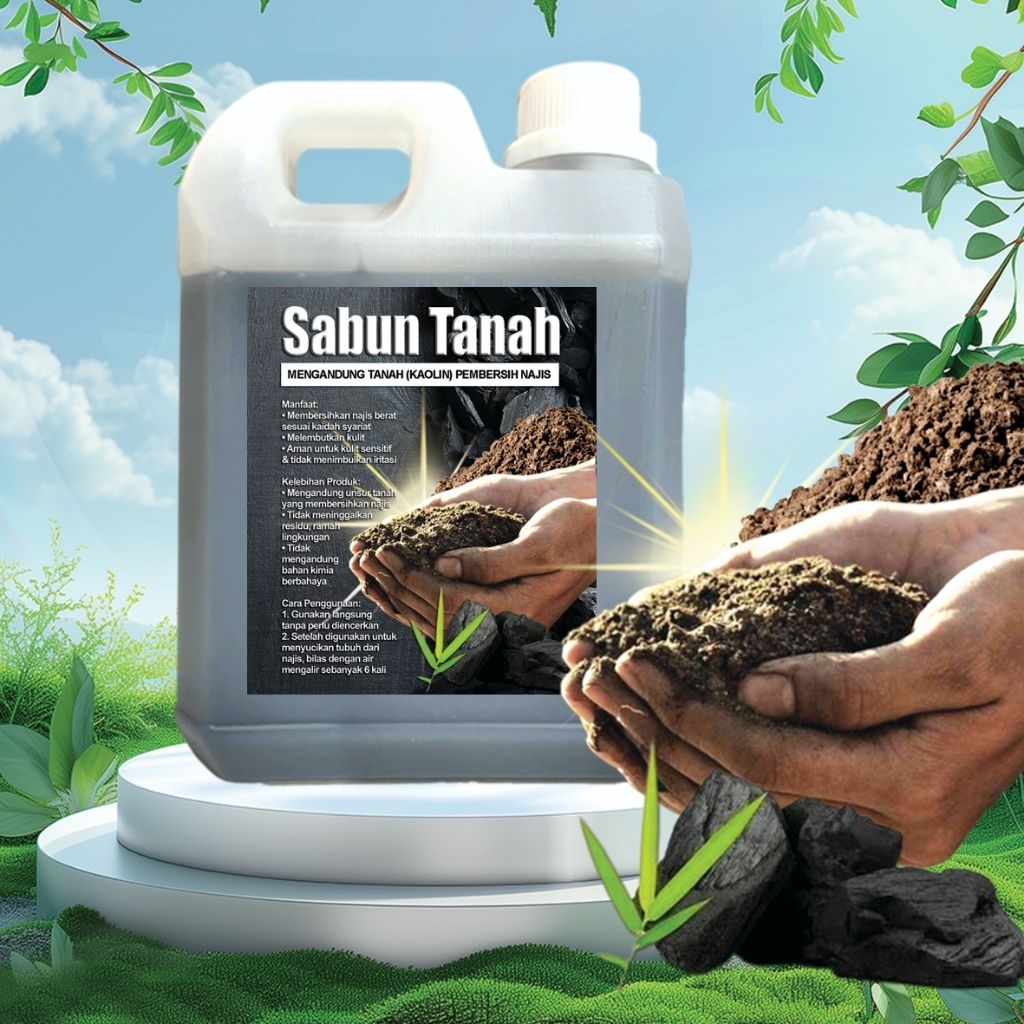 Jual ST 1 LITER - Sabun Tanah Sabun Charcoal Sabun Untuk Cuci Hijab ...