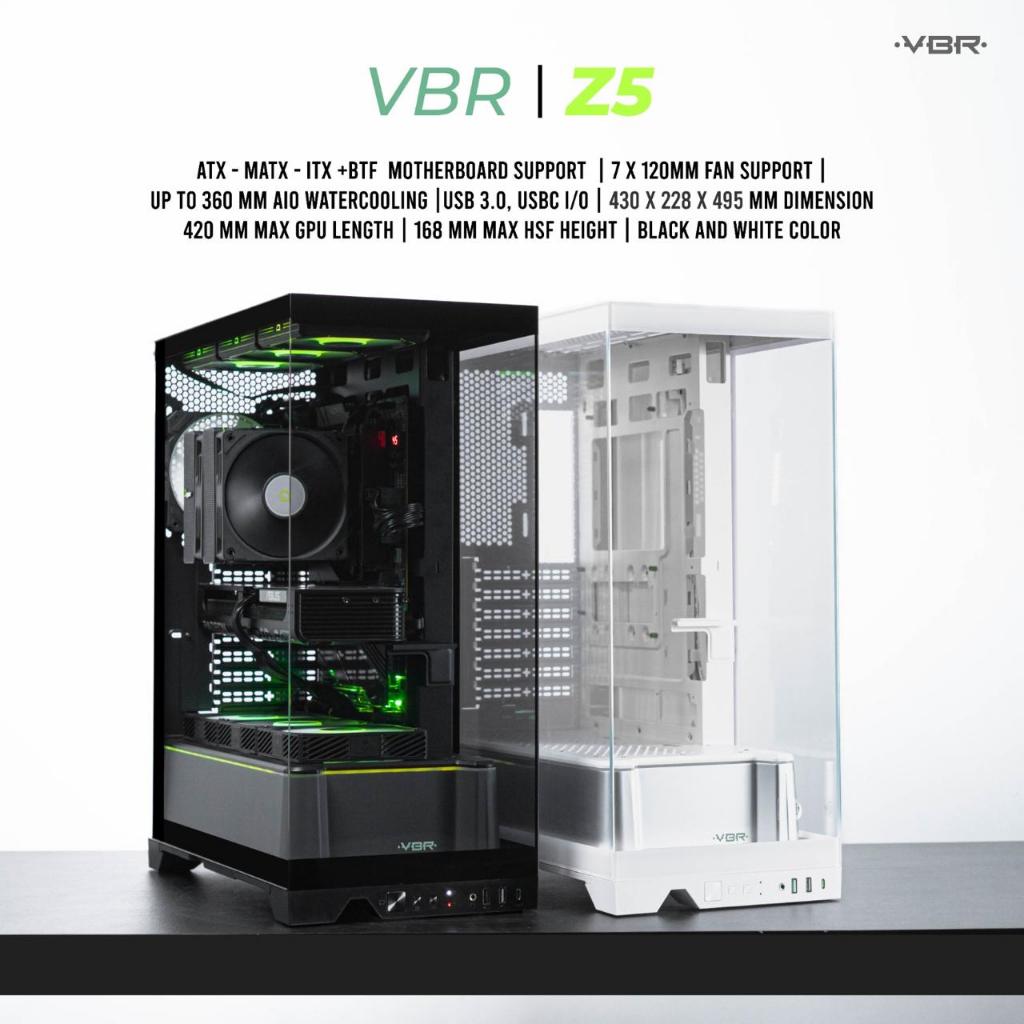 Jual CASING VBR Z-5 DUAL CHAMBER TEMPERED GLASS ATX GAMING CASE ...