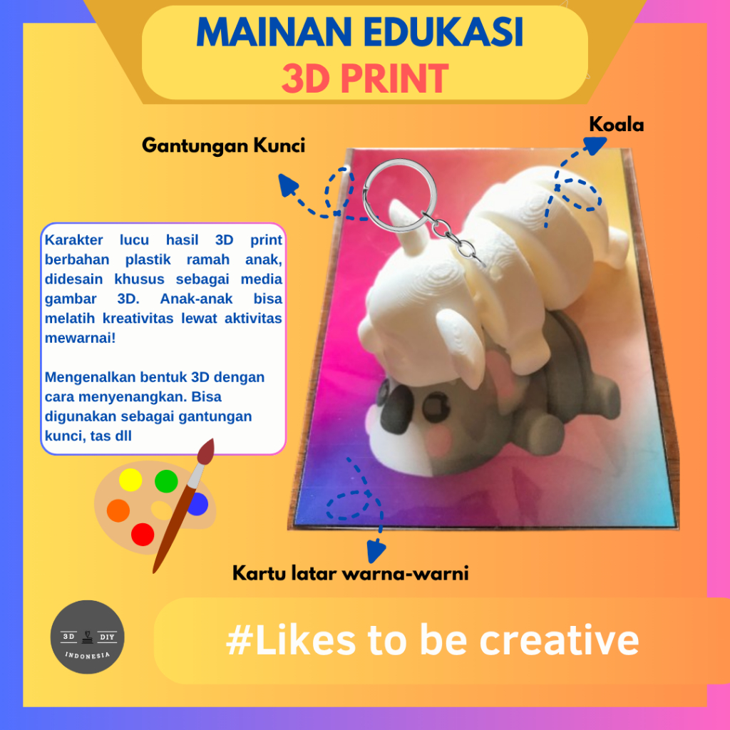 Jual Print & Paint – Mainan 3D Lucu untuk Anak Kreatif (Koala) | Shopee ...