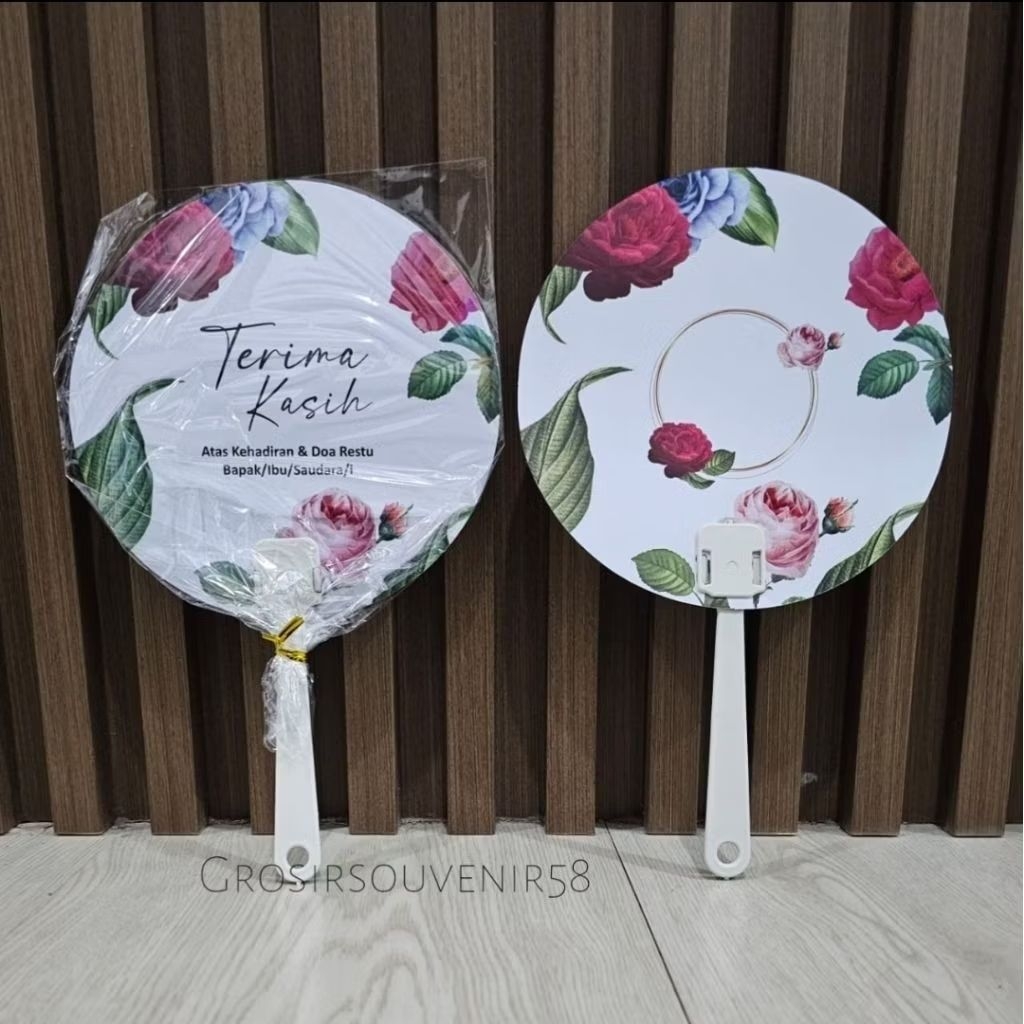 Jual ( isi 50pcs ) Kipas bunga rose shabby kemasan plastik | Shopee ...