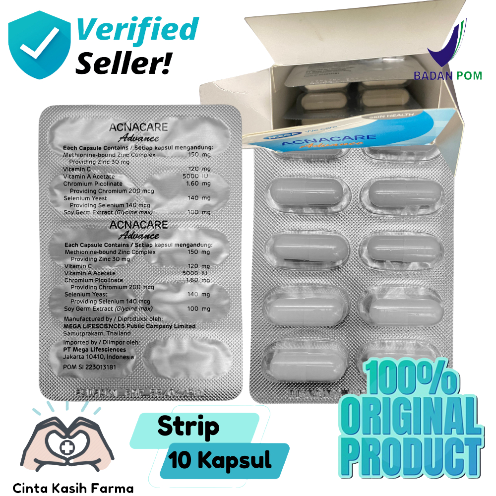 Jual Acnacare Advance Strip 10 Kapsul Mengurangi Jerawat & Mencerahkan ...