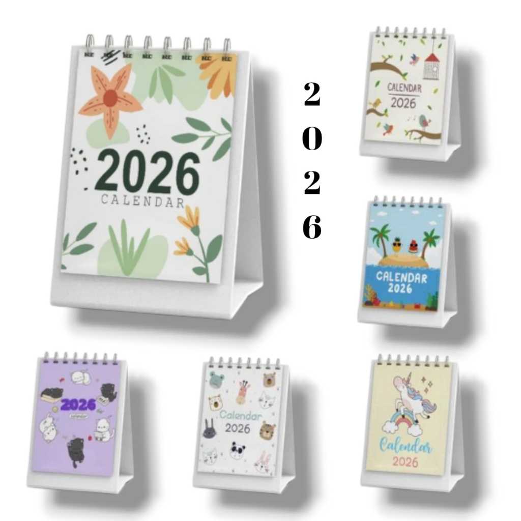 Jual KALENDER 2026 / KALENDER MEJA MINI AESTHETIC / KALENDER KANTOR ...