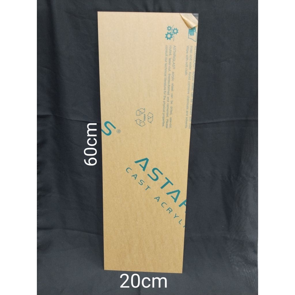 Jual Mika Akrilik Bening Lembaran ukuran panjang 60cm lebar 20cm Tebal 2mm | Shopee Indonesia