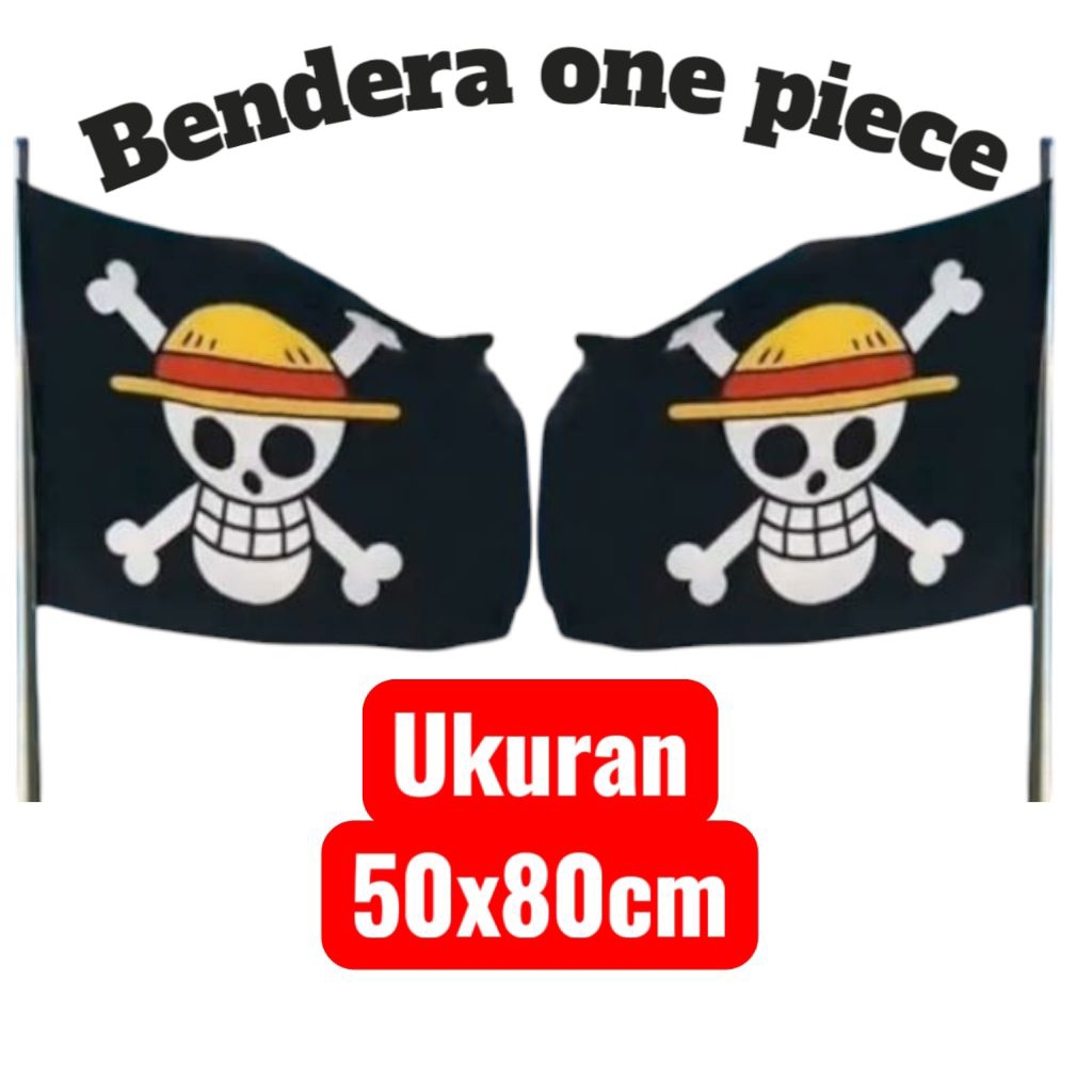 Jual bendera one piece ukuran 50x80cm | Shopee Indonesia