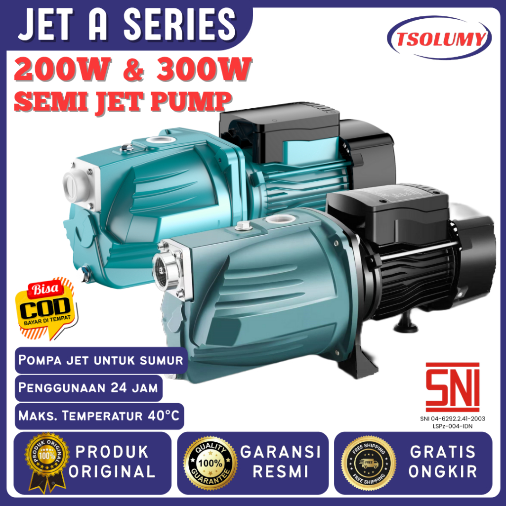 Jual Somy Pompa Semi JET PUMP Pompa Hisap JET-100A / JET-250A Pompa Jet Pump Rumah Tangga Sumur ...