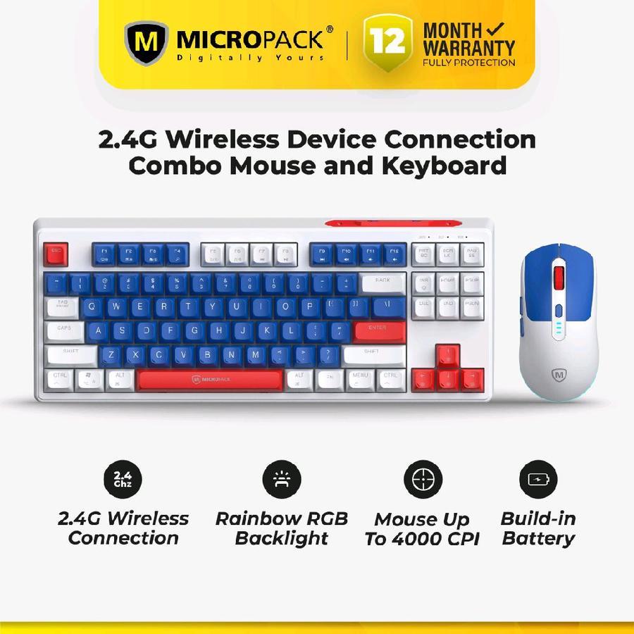 Jual MICROPACK Keyboard Mouse Combo Wireless - 2.4G Wireless ...