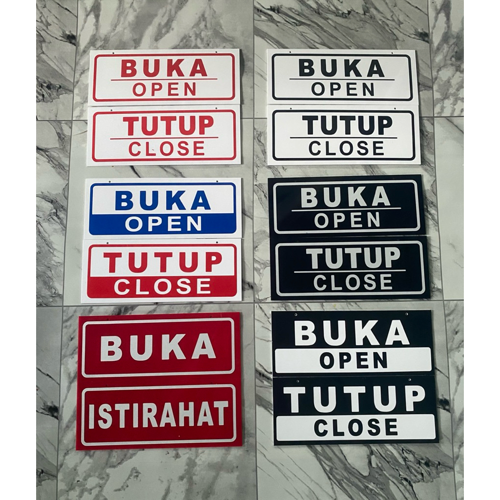 Jual SIGN SIGNAGE BUKA TUTUP BOLAK BALIK / PAPAN TANDA AKRILIK ...