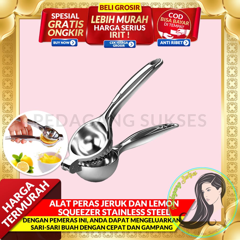 Jual ALAT PERAS JERUK DAN LEMON SQUEEZER STAINLESS STEEL PERASAN JERUK ...