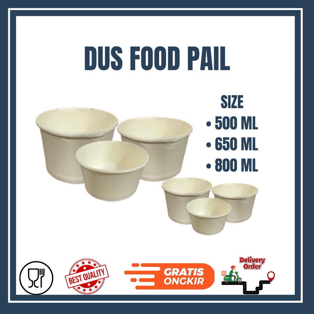 Jual Paper Bowl / Paper Rice Bowl / Mangkok Ivory / Paper Bowl Polos ...