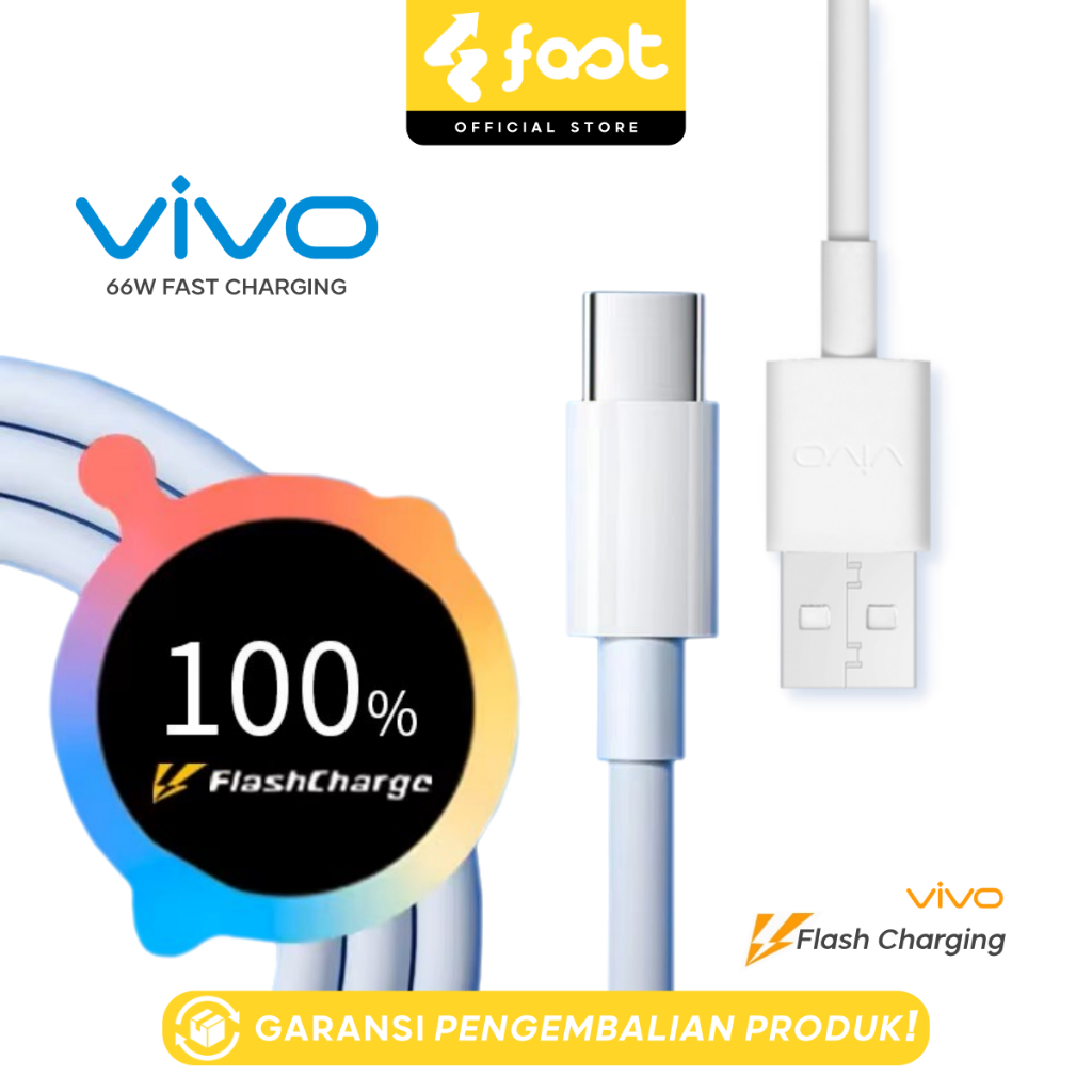 Jual FAST VIVO Flash Charging 66W Type c / Kabel Data VIVO 66 Watt Fast ...