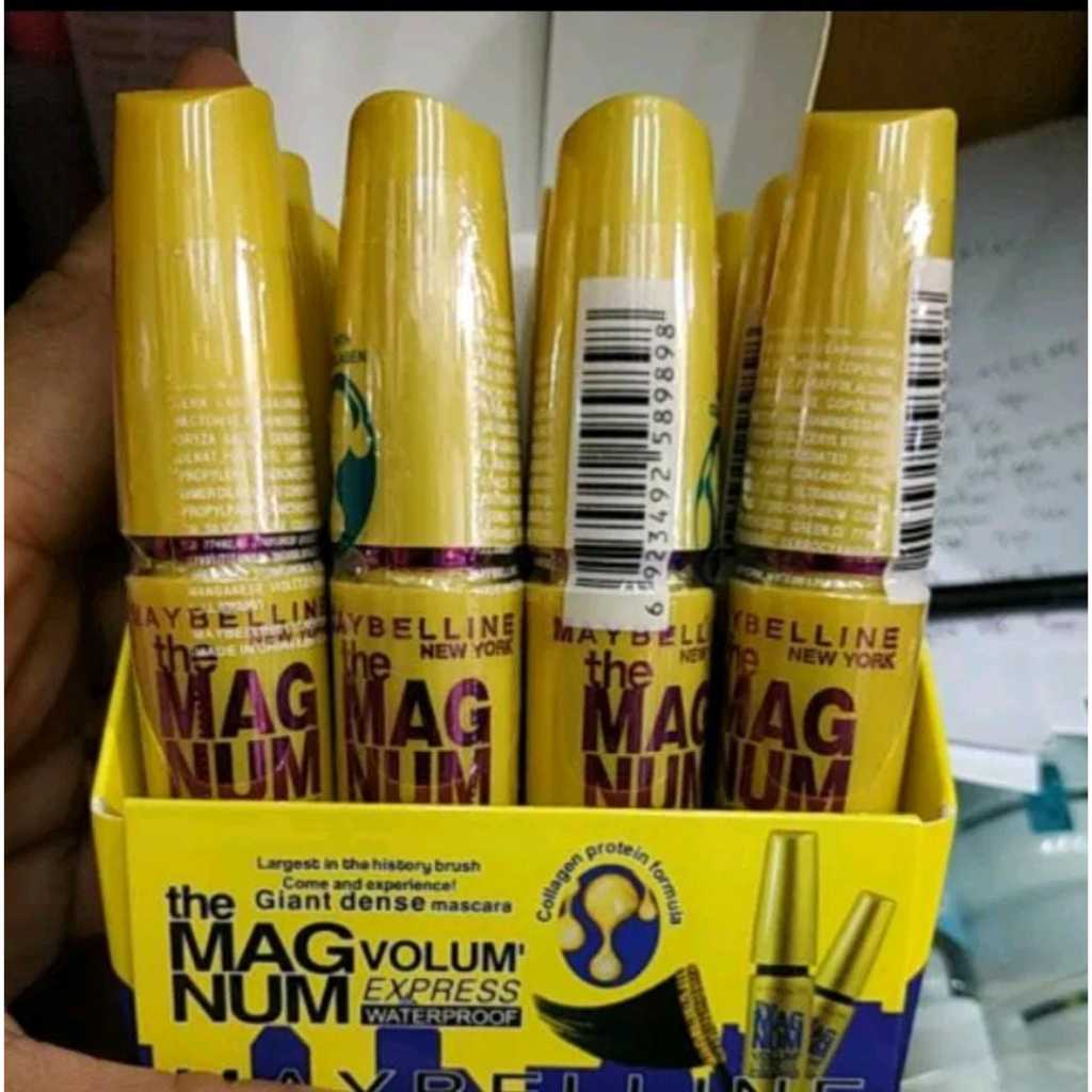Jual [ISI 12 PCS] MASCARA MAYBELLINE MAGNUM - Mascara Smudgerproof ...