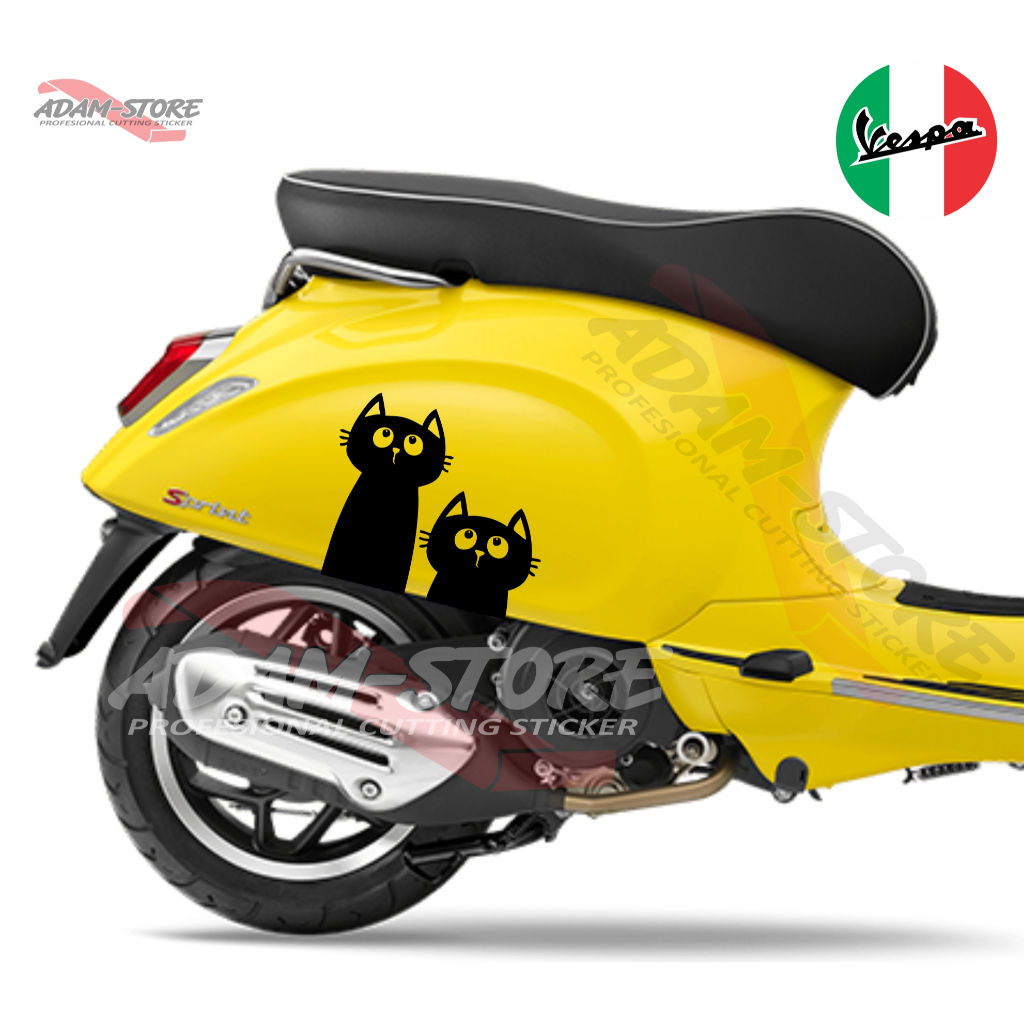 Jual VC3 Sticker Cat / Stiker Motor Vespa Matic / Stiker Vespa Piaggio ...