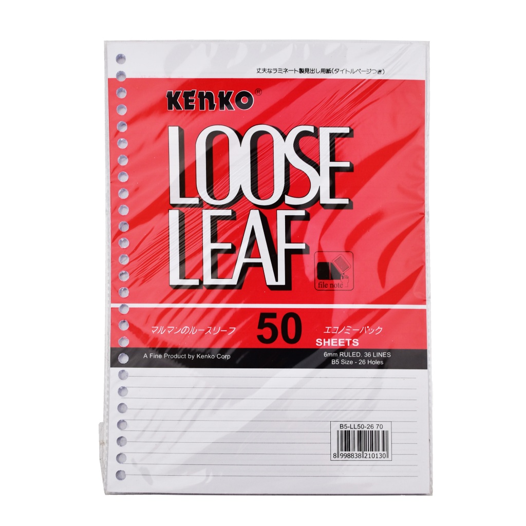 Jual Isi Binder / Loose Leaf Kenko Ukuran B5 isi 50 Lembar Bergaris ...