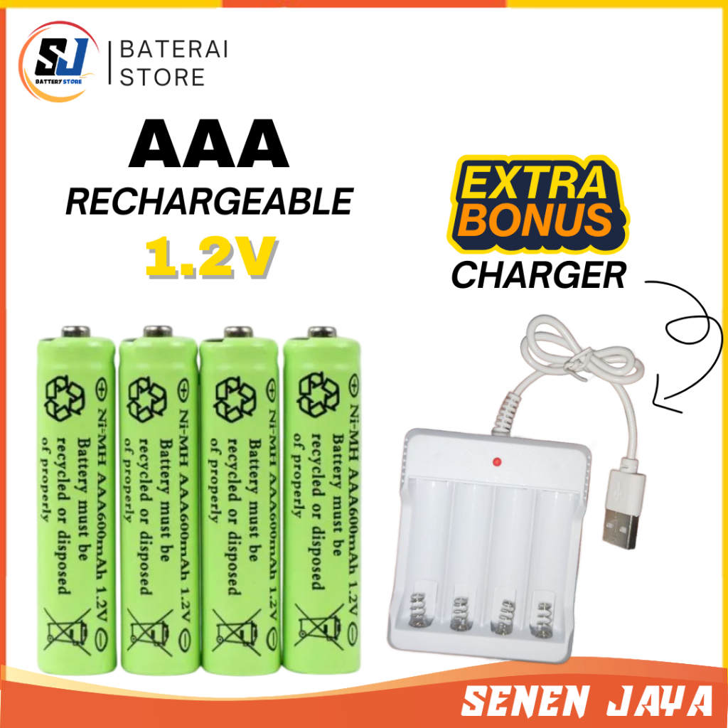 Jual GRATIS CHARGER!Batre AAA 4 PCS 600mAh Mobil Remote Control Batre ...
