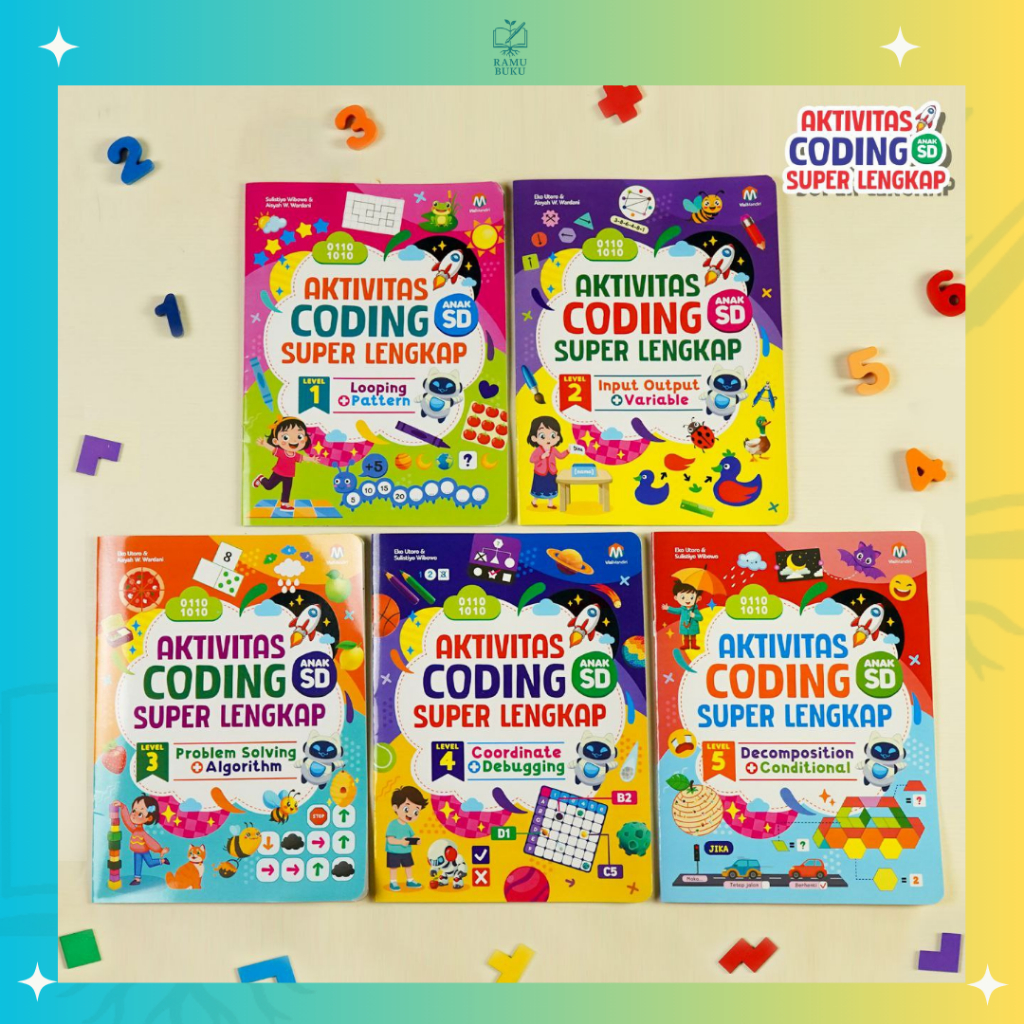 Jual Buku Aktivitas Coding Super Lengkap untuk Anak SD - 5 Level ...