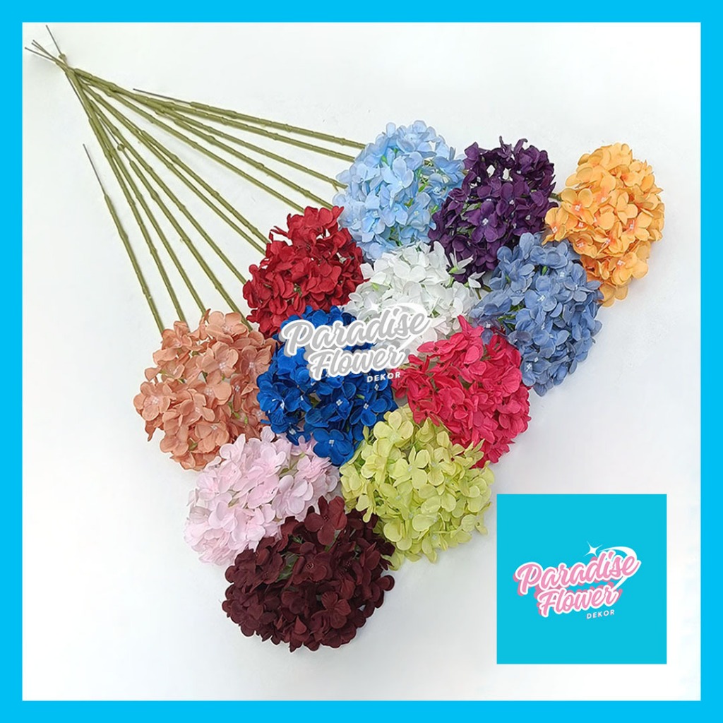 Jual Artificial Hydrangeas K1 Bunga Hortensia Premium Artificial Flower ...