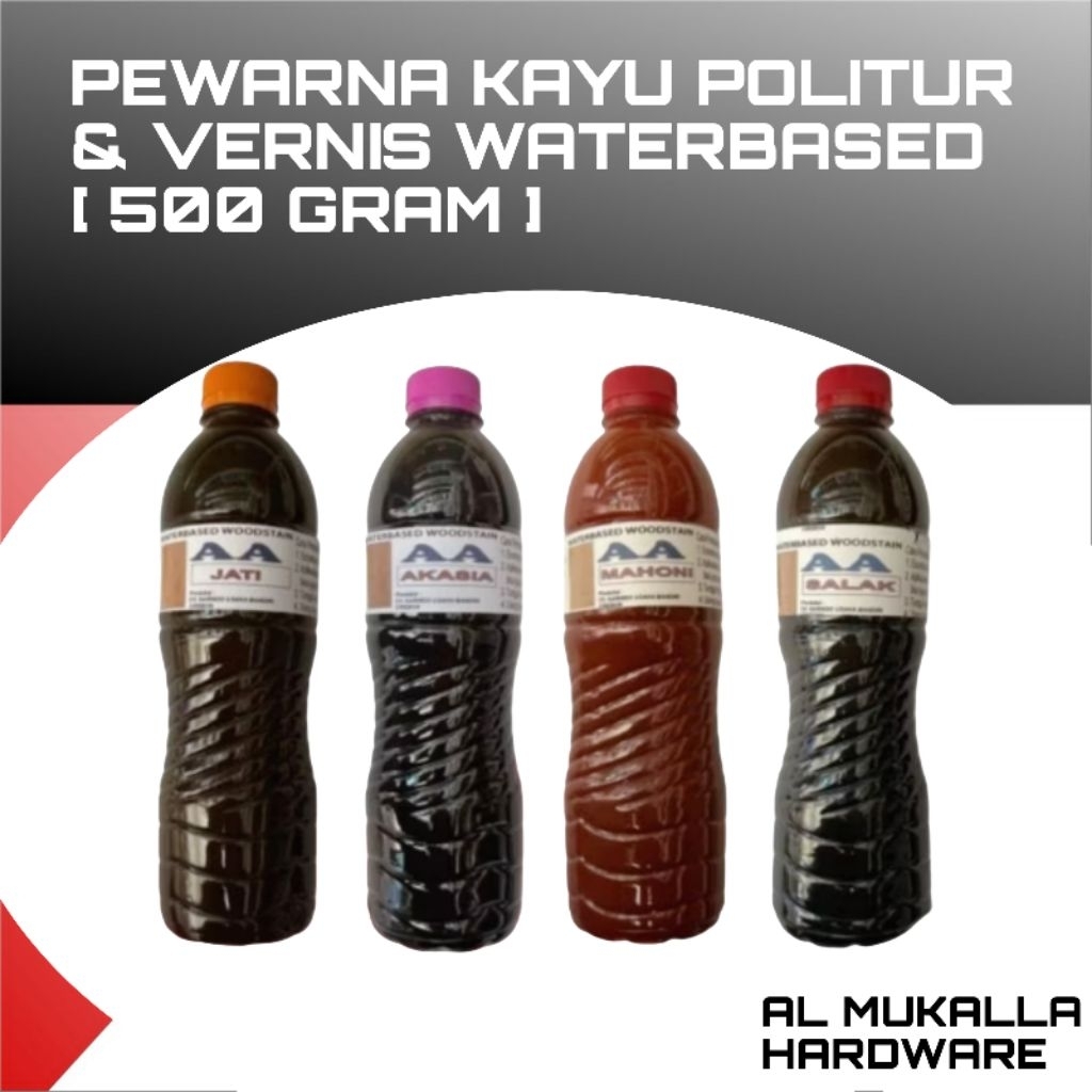 Jual [ 500 Gram ] Pewarna Kayu Politur & Vernis Woodstain Waterbased ...