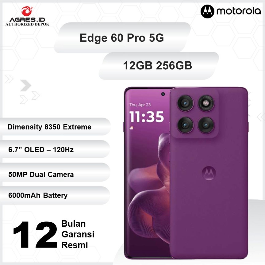 Jual Motorola Edge 60 Pro 5G - 12GB 256GB | Dimensity 8350 Extreme | 6. ...