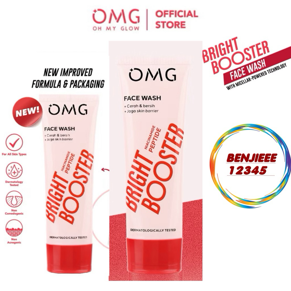 Jual OMG Oh My Glow FACE WASH Bright Booster face wash 50ml 100ml Tone ...