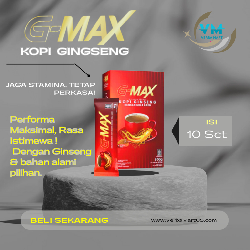 Jual Kopi G-MAX Extra Ginseng – Minuman Kopi Herbal Pria Dewasa ...