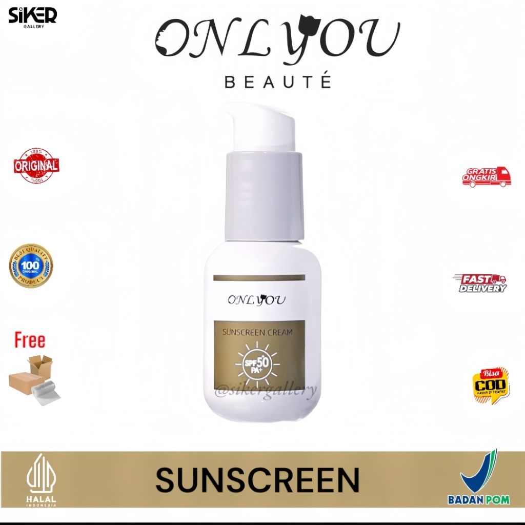 Jual ONLYOU Sunscreen cream SPF50+ PA+ Tabir surya Skincare Sanblock ...