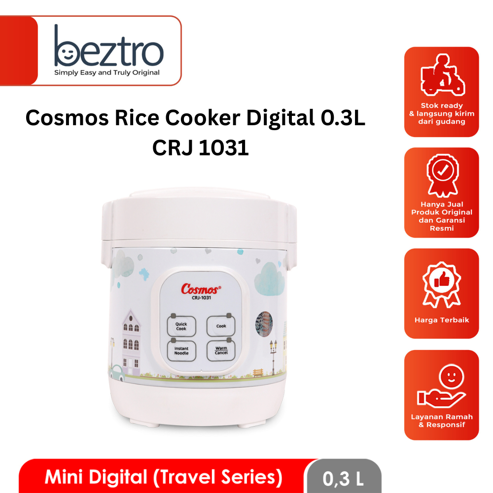 Jual Cosmos Rice Cooker Digital CRJ 1031 – Magic Com Portable 0.3 Liter ...