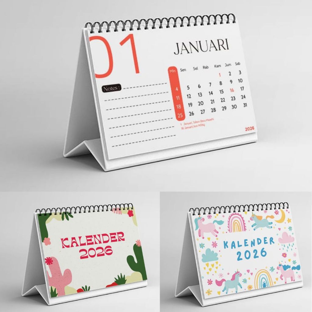 Jual Calendar Meja A6 2026 - Ukuran A6 - Kalender Meja Aesthetic 2026 ...