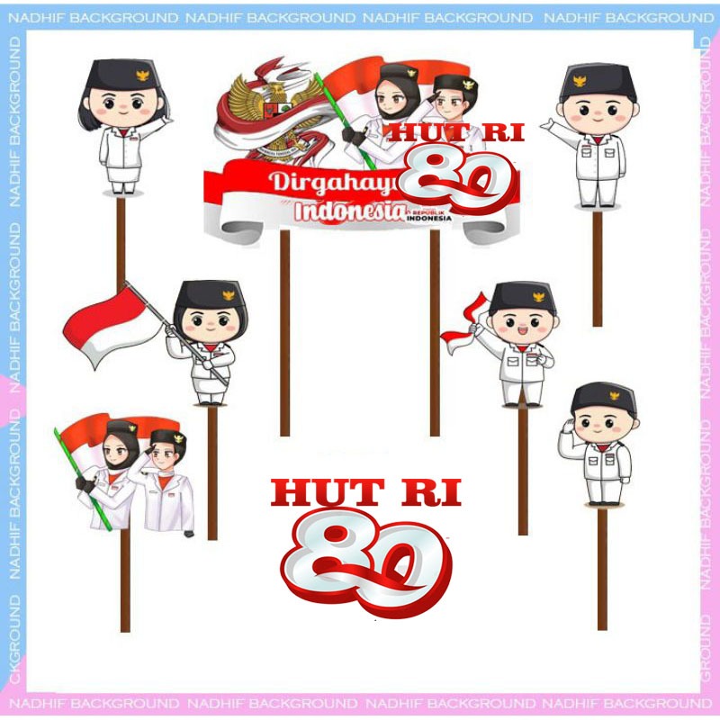 Jual Toper Kemerdekaan HUT RI Merah Putih Harga Grosir Decorasi Cake ...