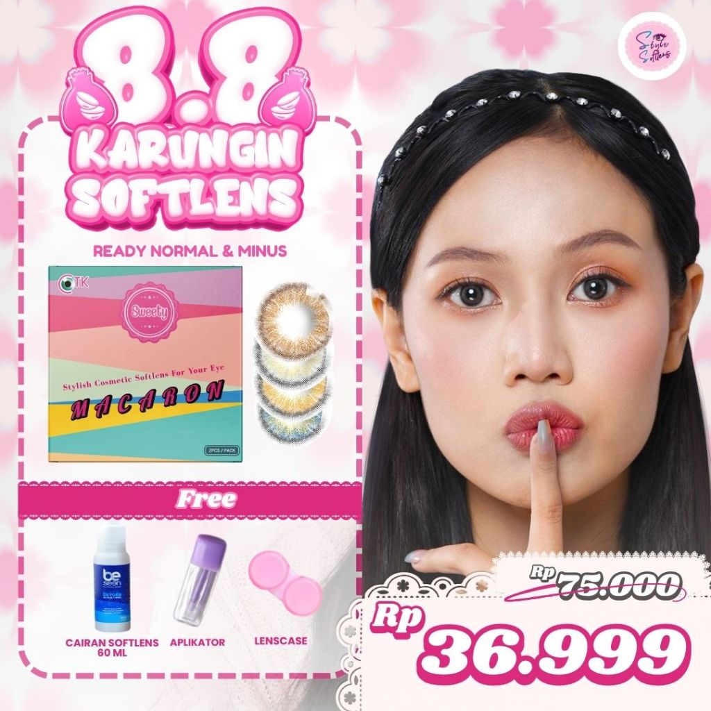 Jual Softlens Bundling Minus & Normal (Beli 1 Dikirim 4) - Macaron by ...