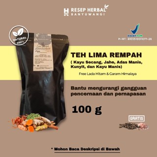 Jual TEH LIMA REMPAH “ RAMUAN IBU” JAHE, KUNYIT, KAYU MANIS, SECANG ...